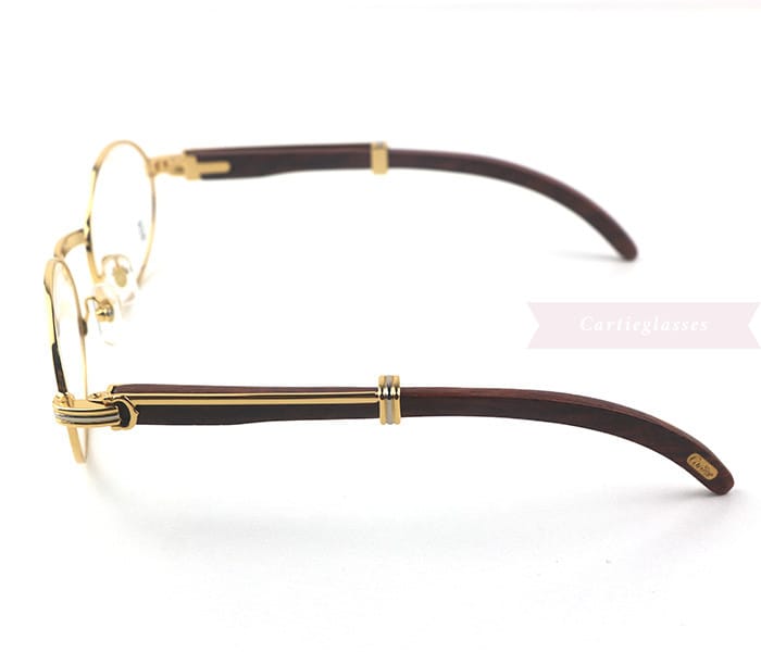 Cartier Wooden Full Frame Wooden Eyeglasses CT7550178-53 - Cartieglasses
